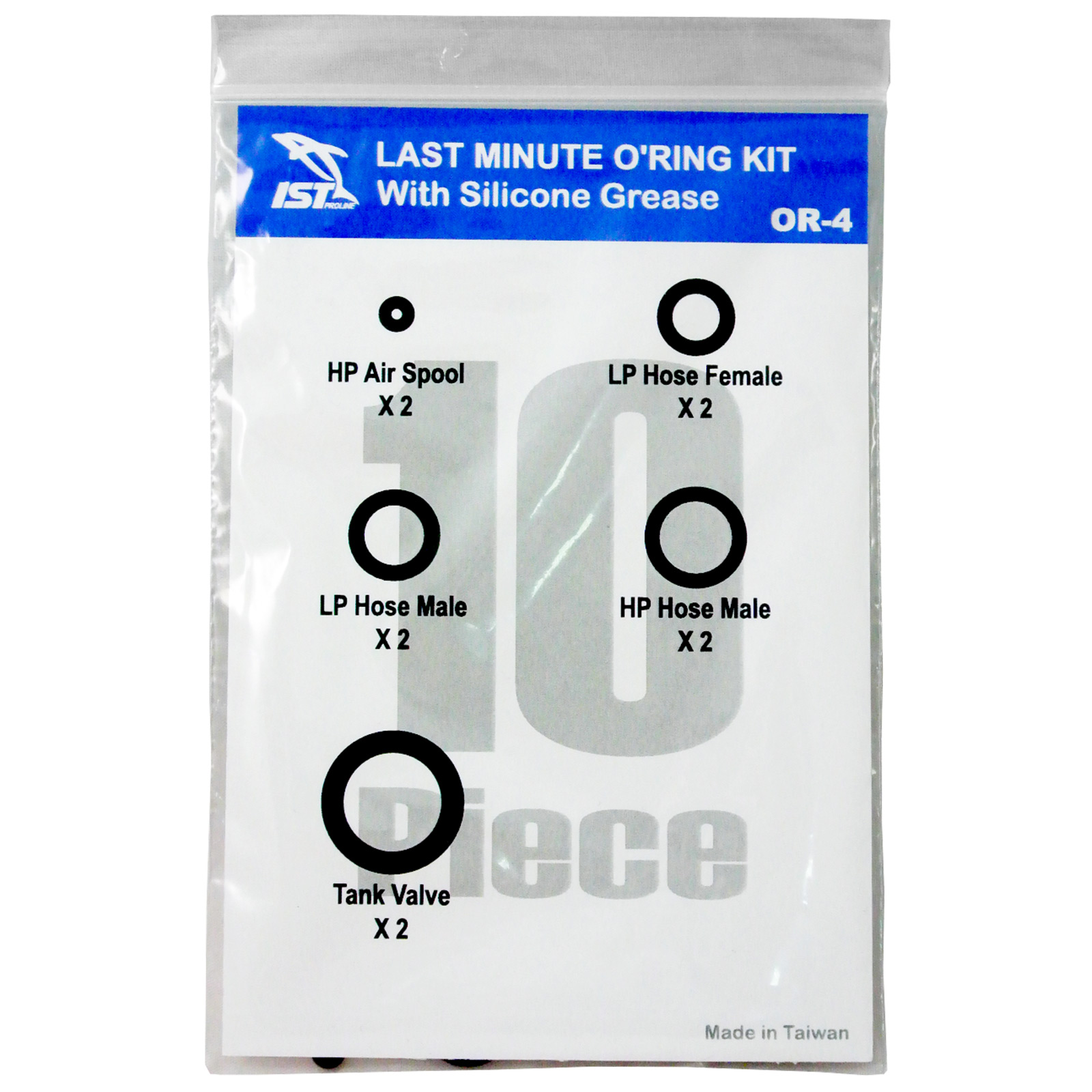 IST Diving System :: RECREATIONAL :: ACCESSORIES :: 10 PIECE O-RING KIT